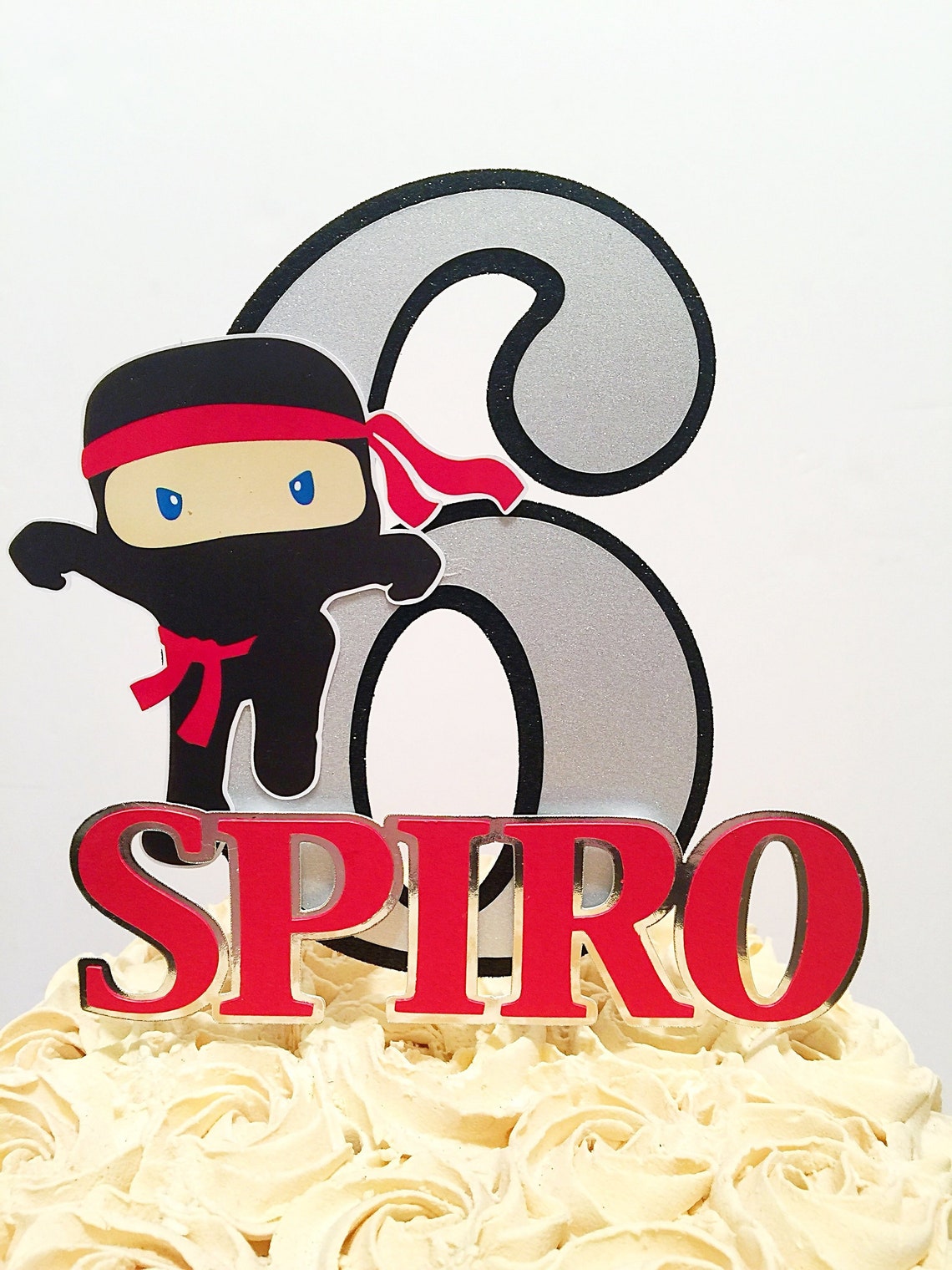 Ninja Cake Topper Ninja Birthday Party Supplies Ninja - Etsy