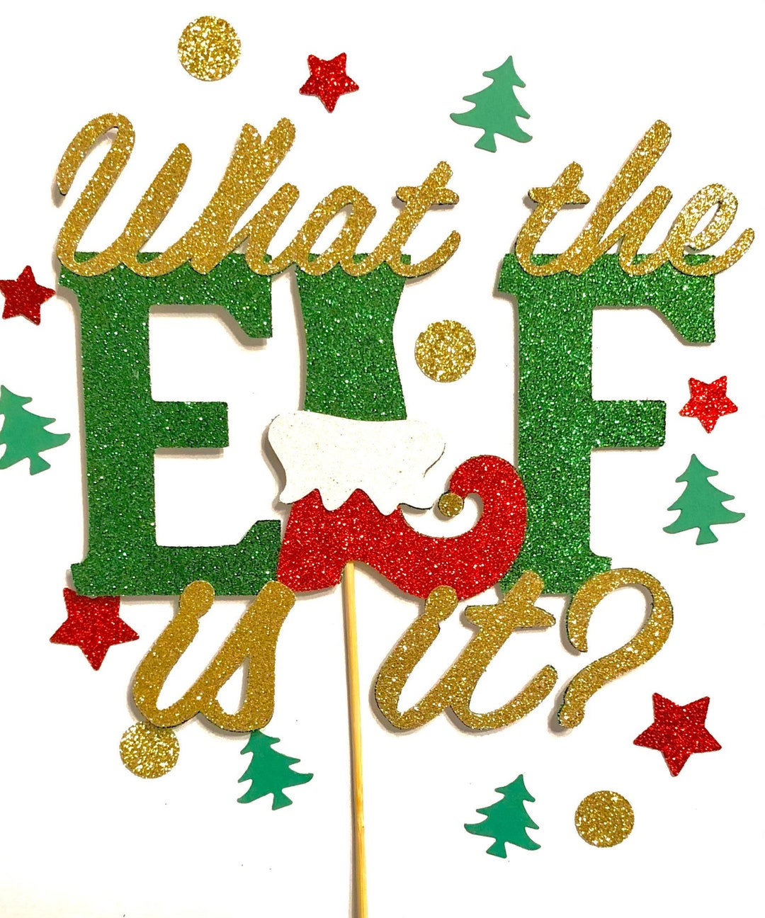 Elf Gender Reveal Cake Topper, Holiday Christmas Theme - Etsy