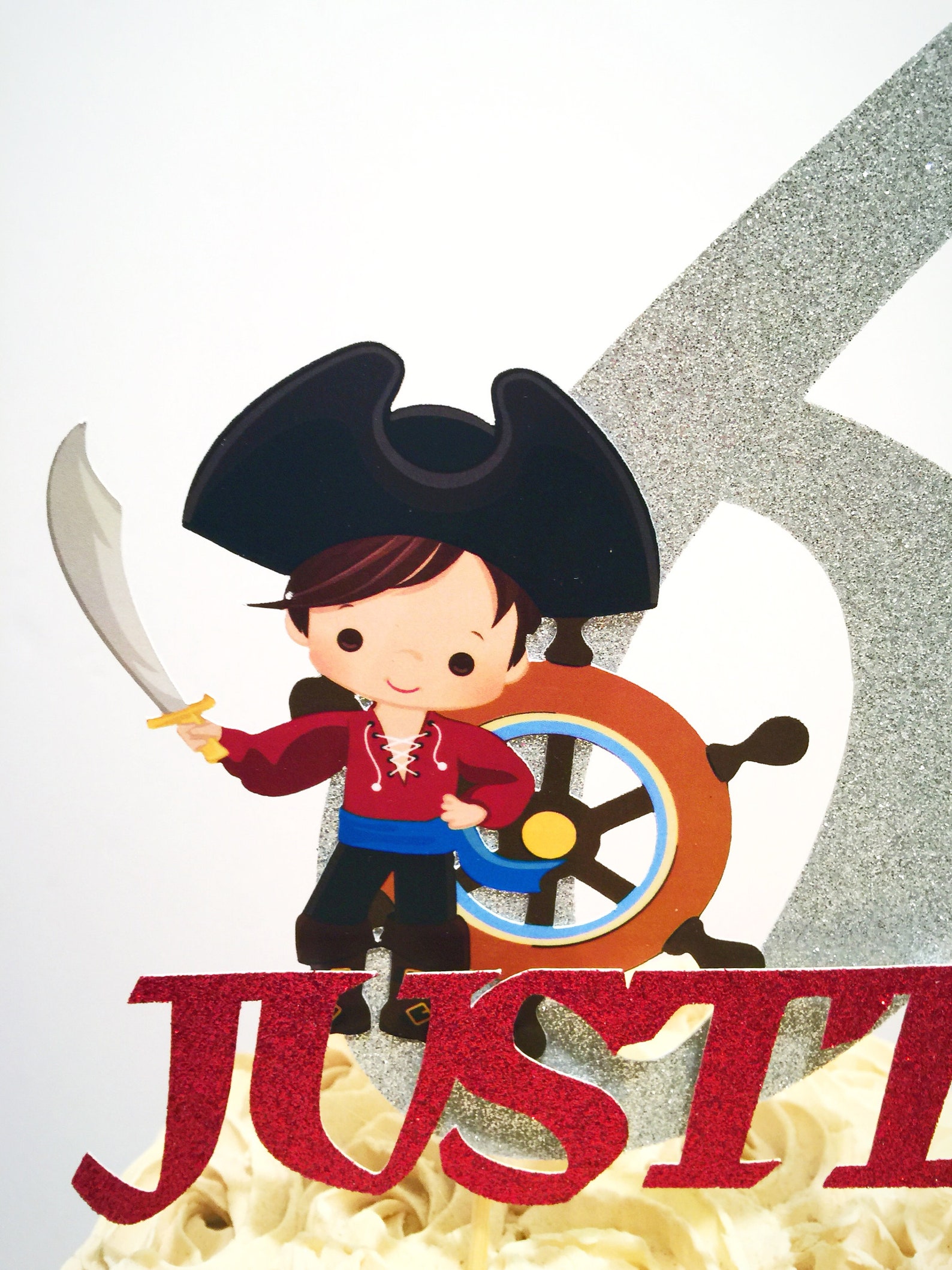 Topper de pastel pirata suministros de fiesta pirata | Etsy