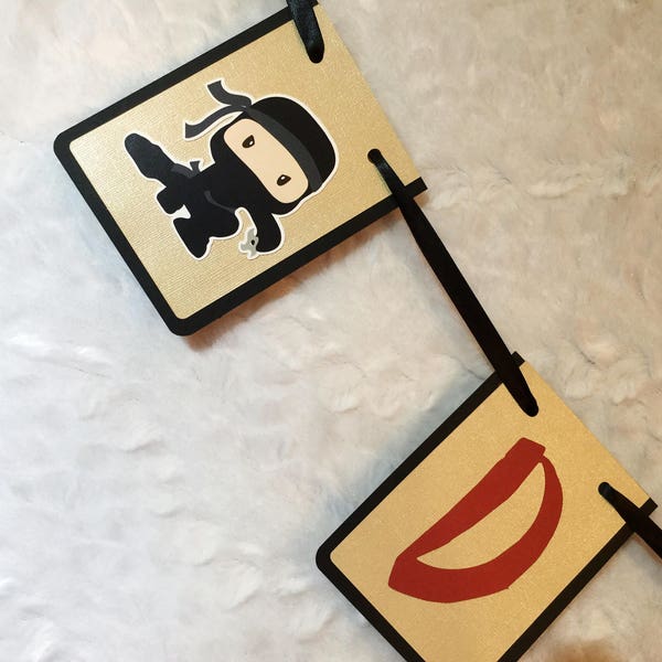 Ninja Birthday Banner - Etsy