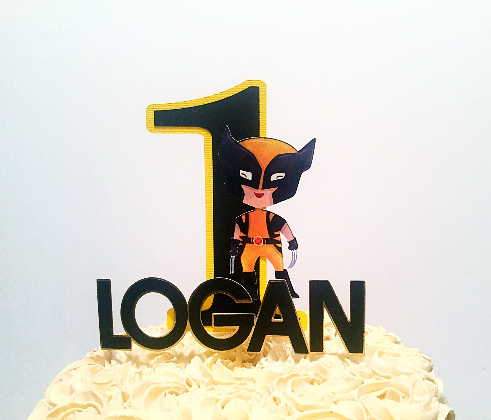 Wolverine Inspired Cake Topper Superhero Party Supplies | Etsy