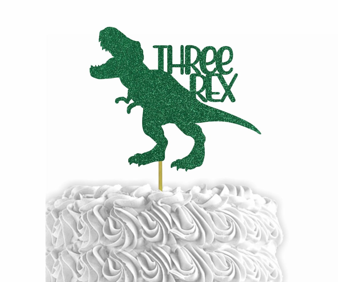 Three Rex Cake Topper, 3 Rex Cake Topper, Dinosaur Theme, Dinosaur Cake ...