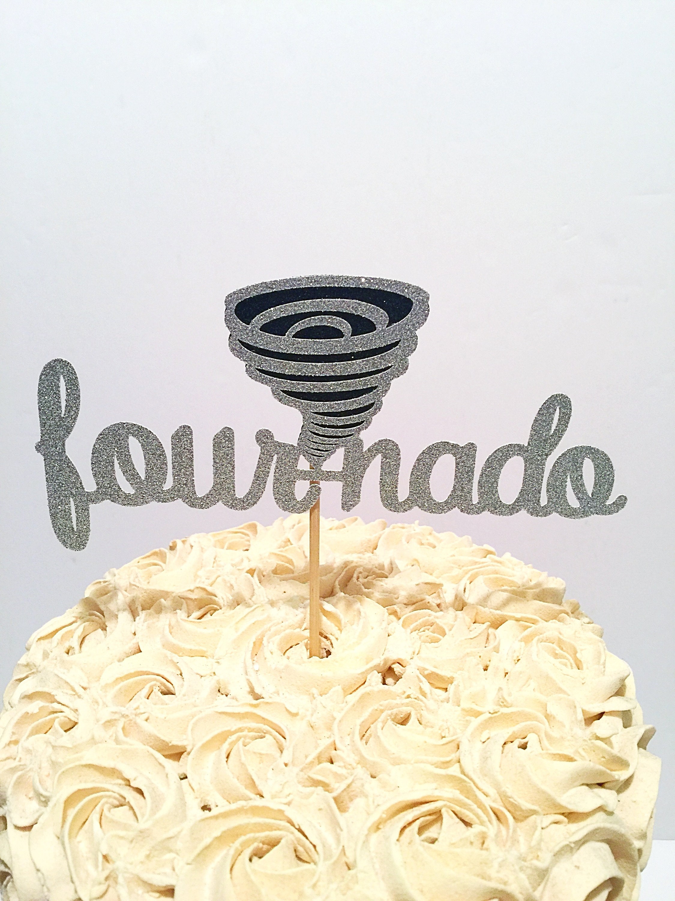 Fournado Cake Topper Four Nado Fourth Birthday Cake Topper - Etsy