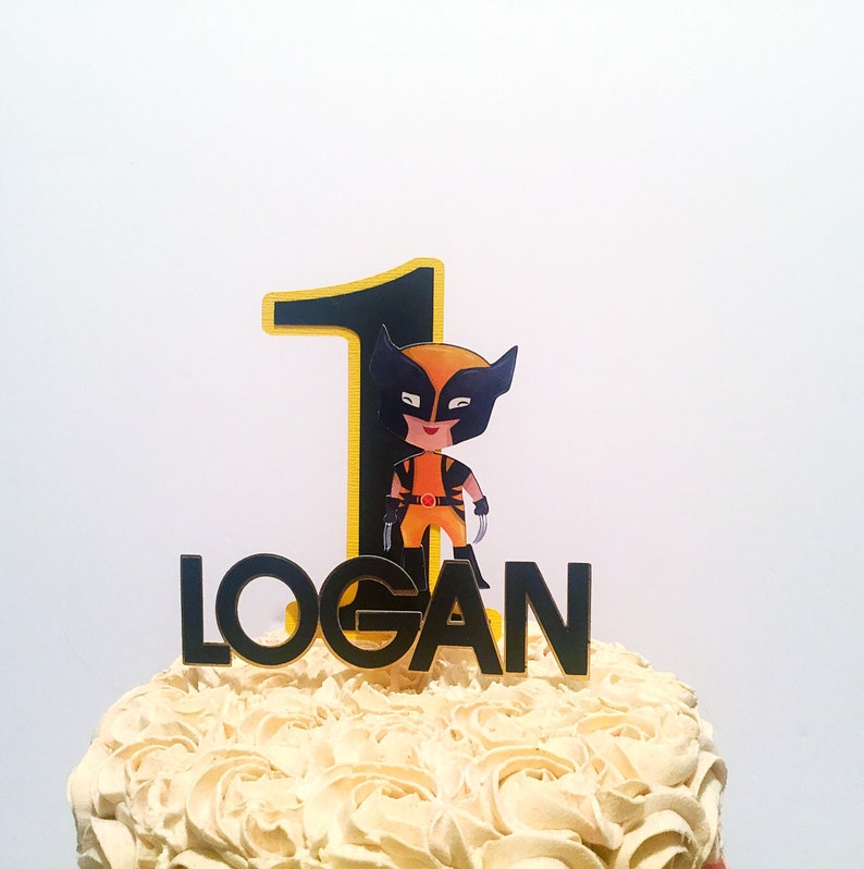 Wolverine Inspired Cake Topper Superhero Party Supplies - Etsy