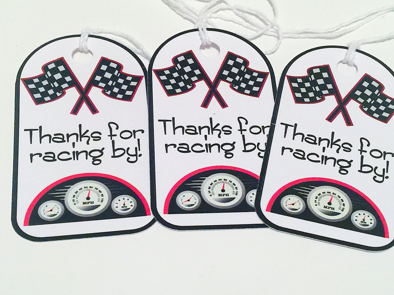 Race Car Favor Tags Race Car Loot Bag Tags Race Car Thank | Etsy