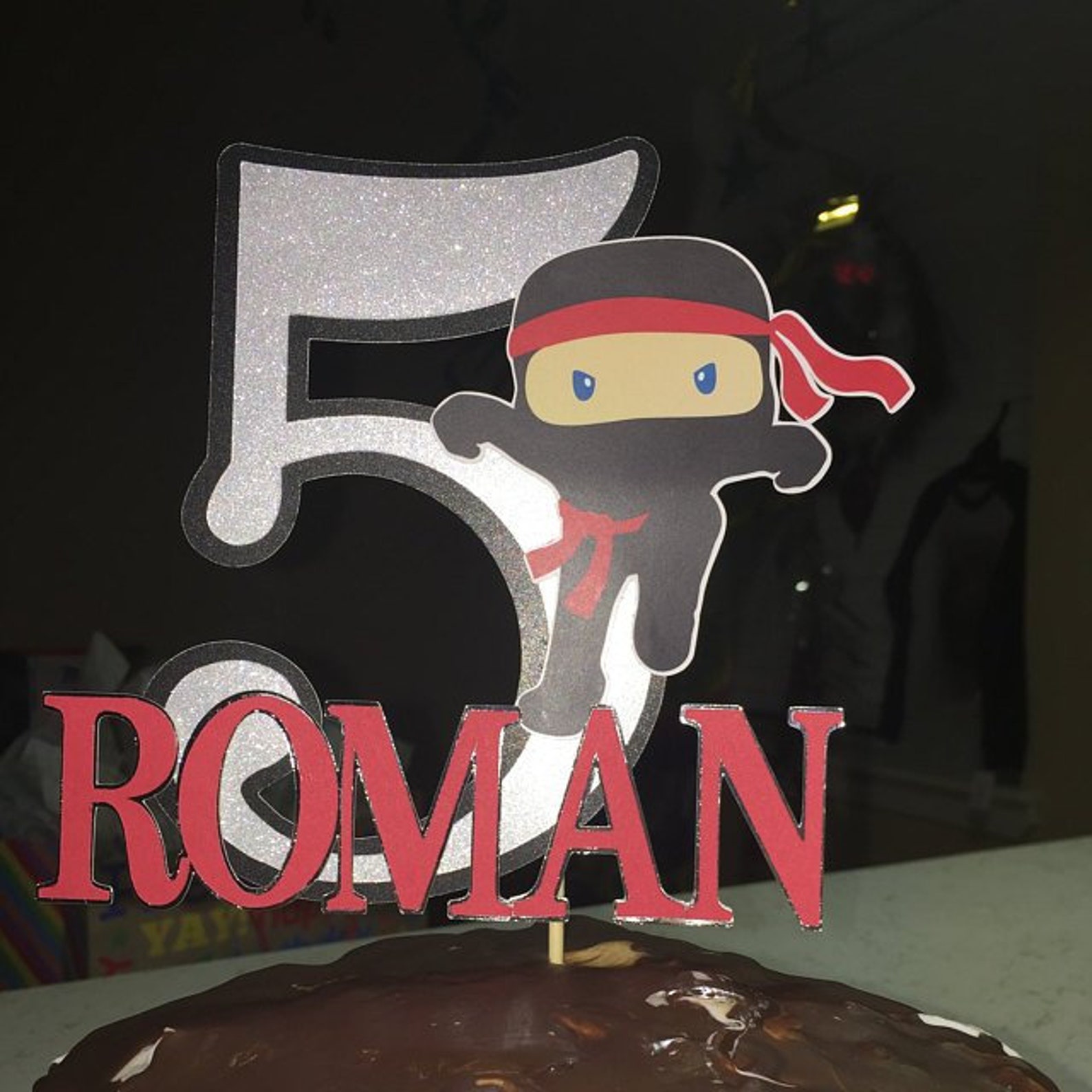 Ninja Cake Topper Ninja Birthday Party Supplies Ninja - Etsy