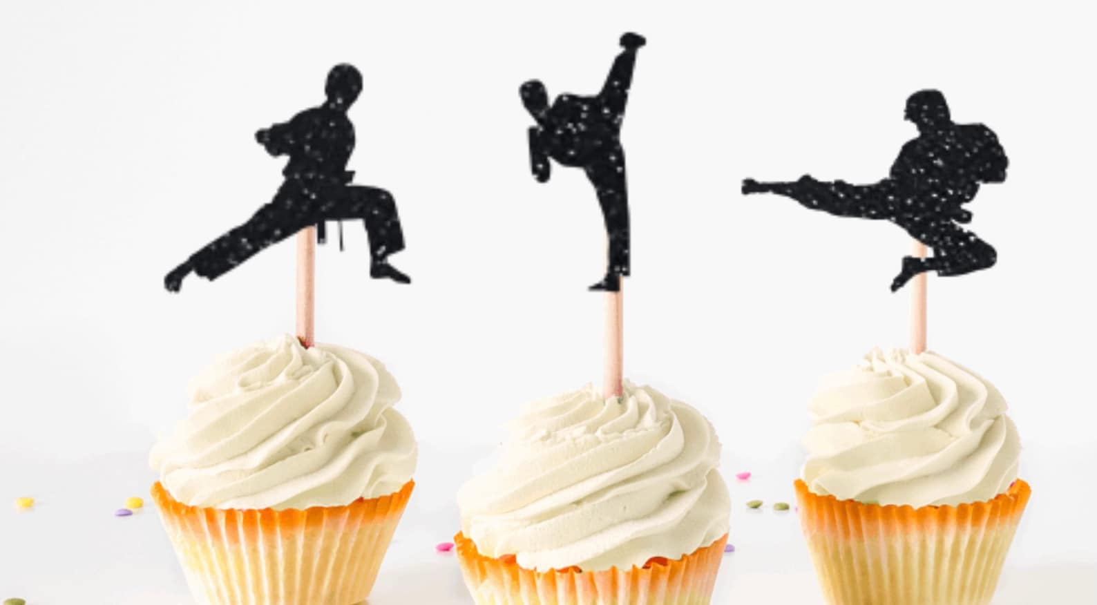 Karate Cupcake Toppers Karate Class Cupcake Toppers Karate | Etsy