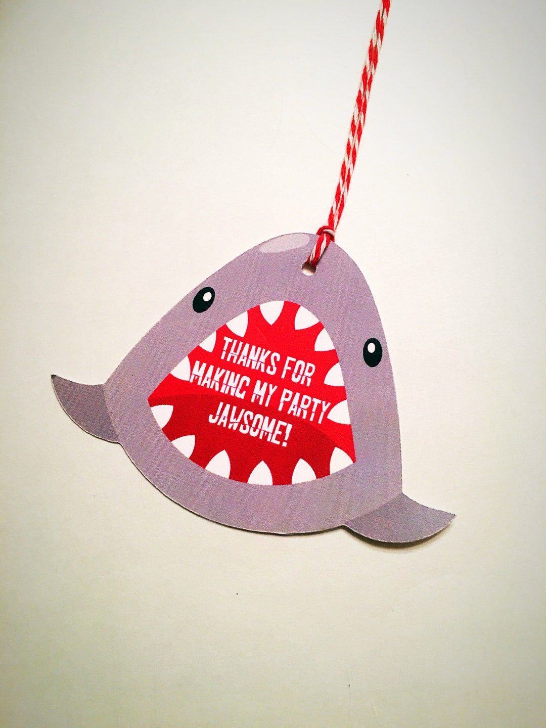Shark Party Favor Tags, Shark Gift Bag Tags, Shark Loot Bag Tags, Shark ...