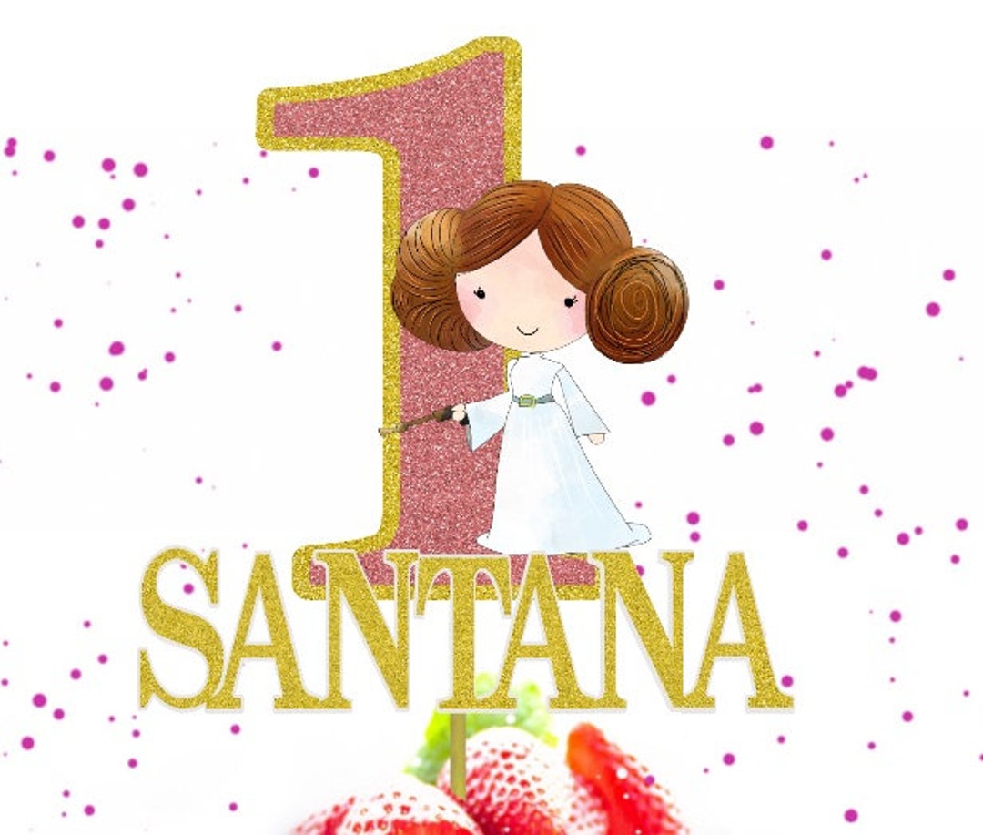 Princess Leia Inspired Cake Topper, Star Wars Party Supplies, Star Wars ...