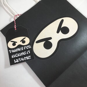 Ninja Gift Bag Stickers, Ninja Birthday Party Decorations, Ninja Party ...