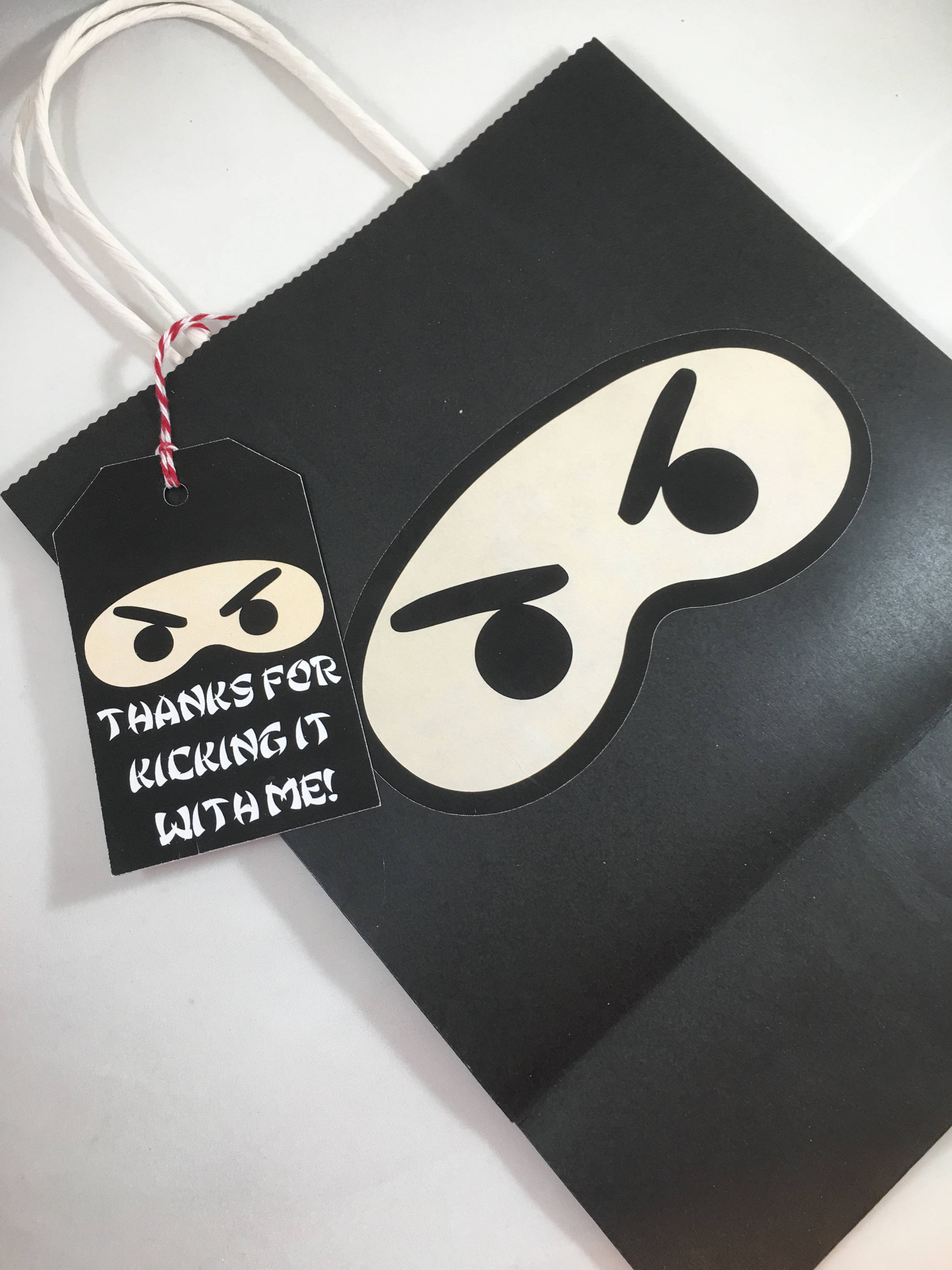 Ninja Gift Bag Stickers Ninja Birthday Party Decorations - Etsy