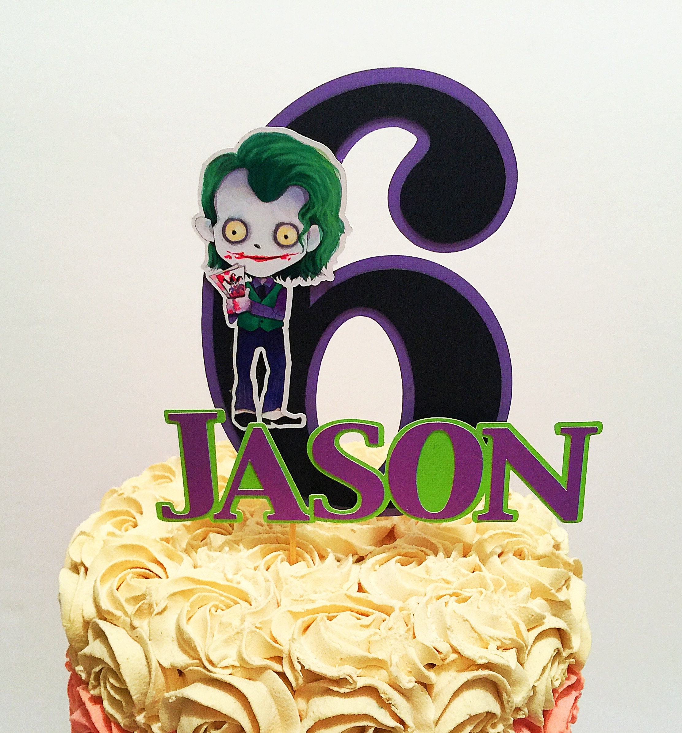 Joker Inspired Cake Topper - Etsy España