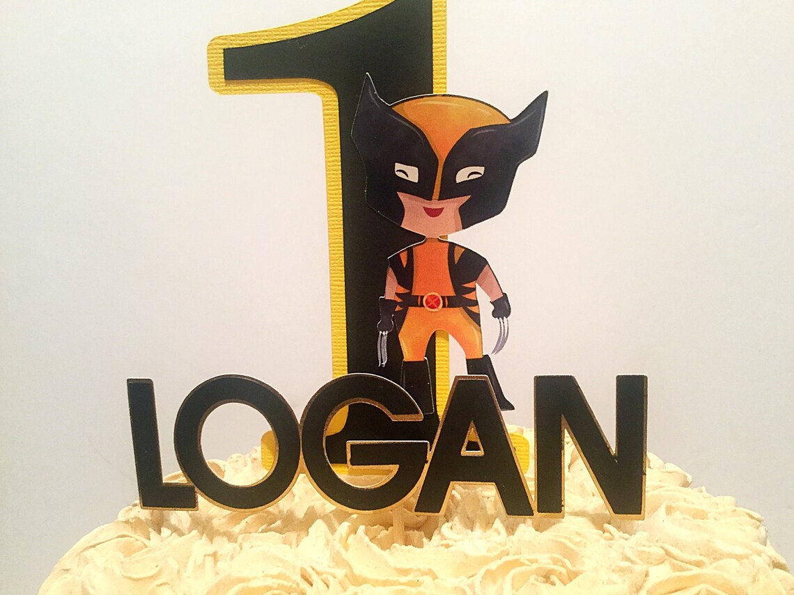 Wolverine Inspired Cake Topper Superhero Party Supplies | Etsy
