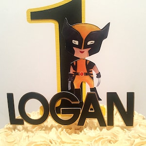 Wolverine Inspired Cake Topper, Superhero Party Supplies - Etsy