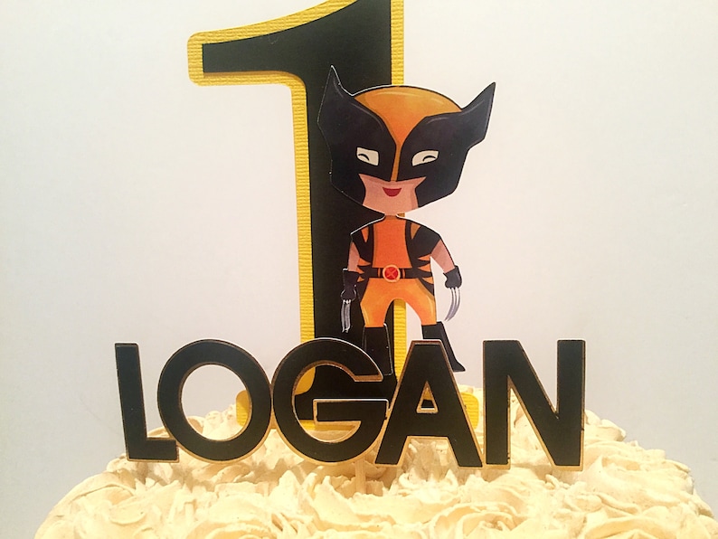 Wolverine Inspired Cake Topper Superhero Party Supplies - Etsy