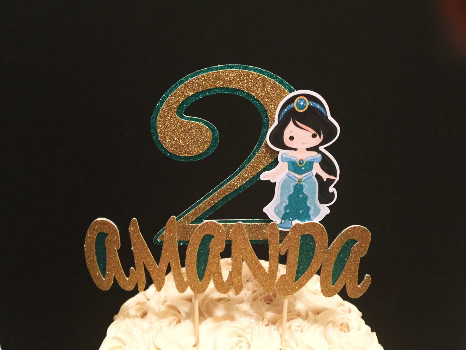Princess Jasmine Inspired Cake Topper - Etsy