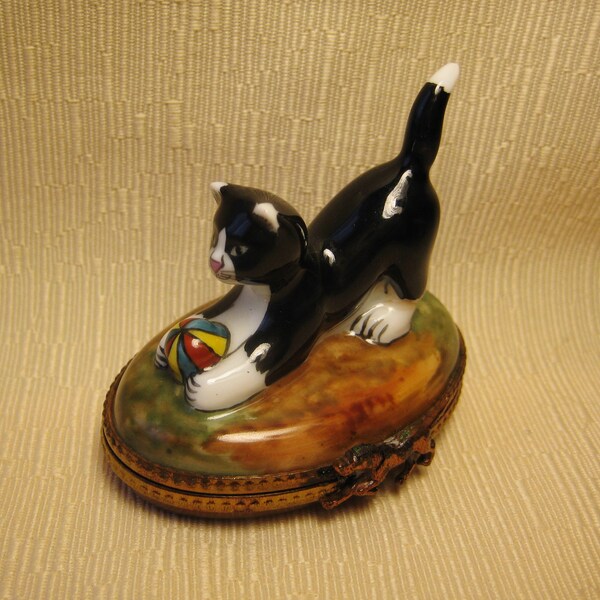 Limoges Cat - Etsy