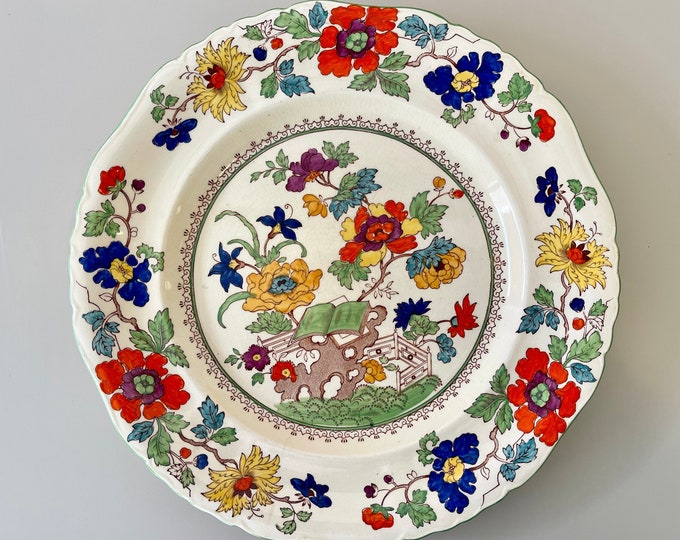 Masons Green Bible Pattern Ironstone China Plate - Etsy