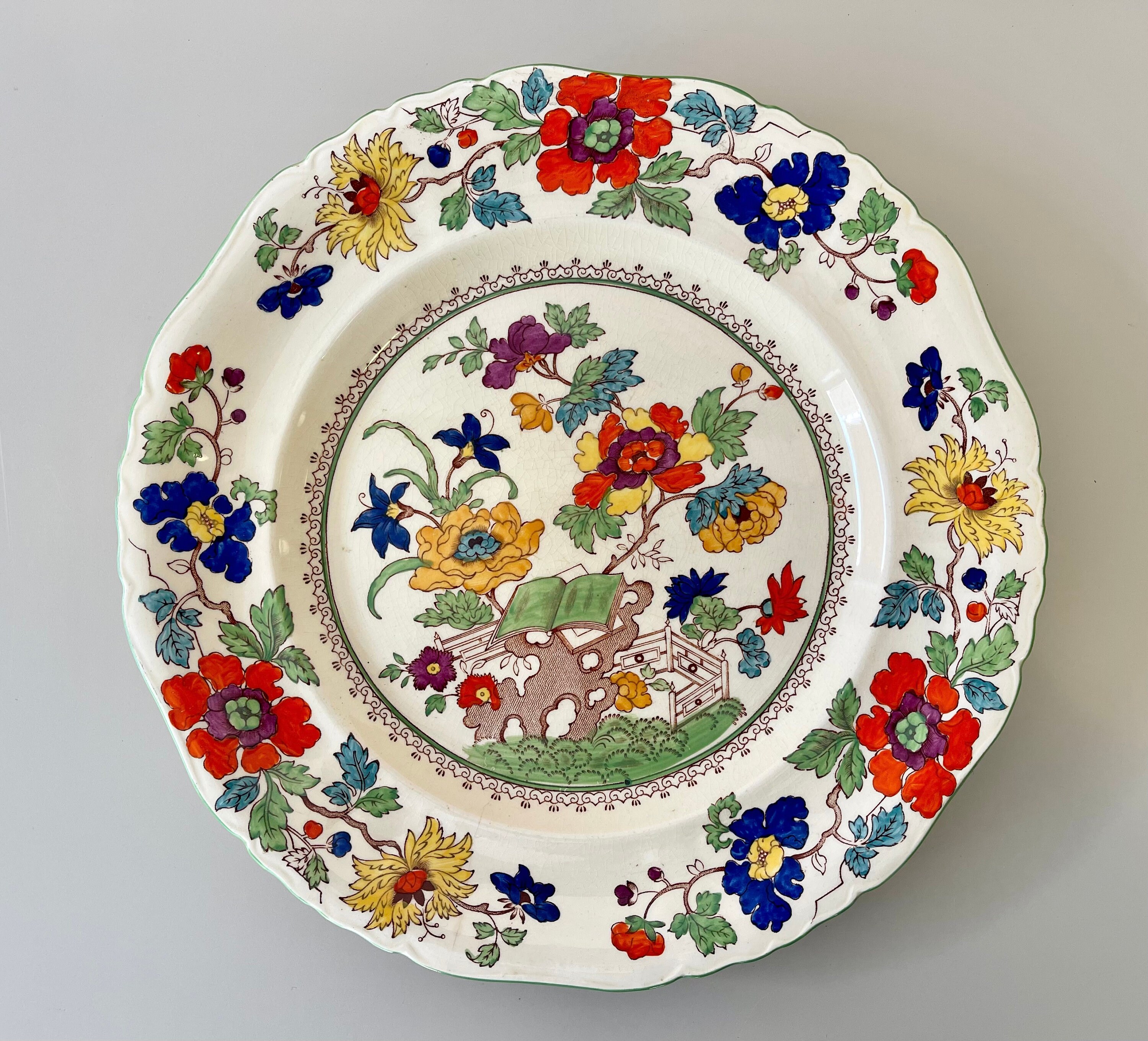 Masons Green Bible Pattern Ironstone China Plate - Etsy