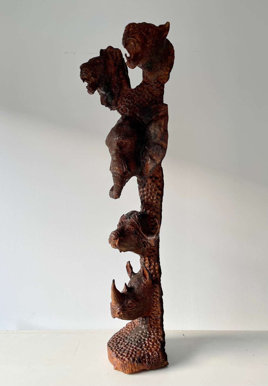 African Wood Carving Safari Animals - Etsy