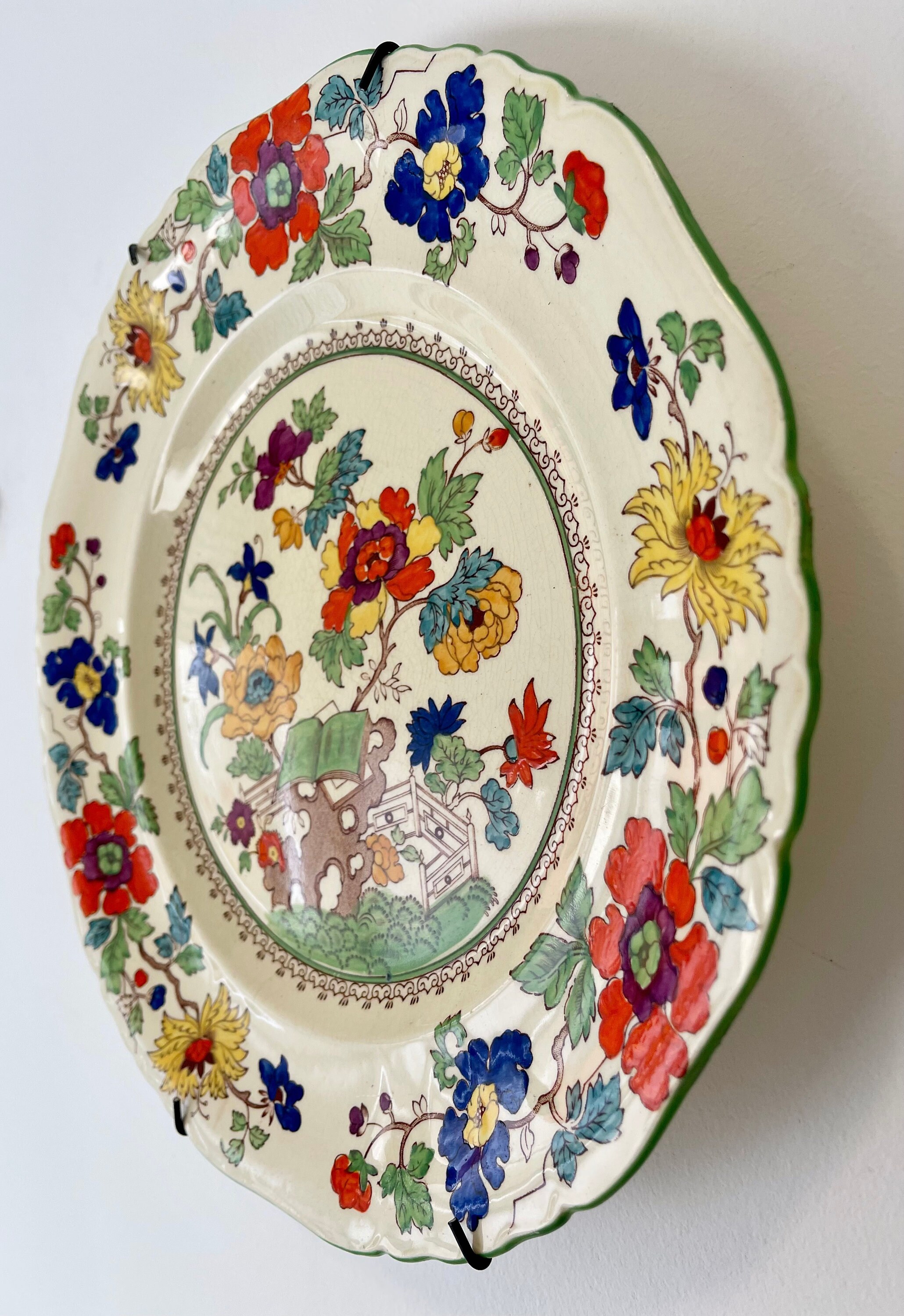 Masons Green Bible Pattern Ironstone China Plate - Etsy