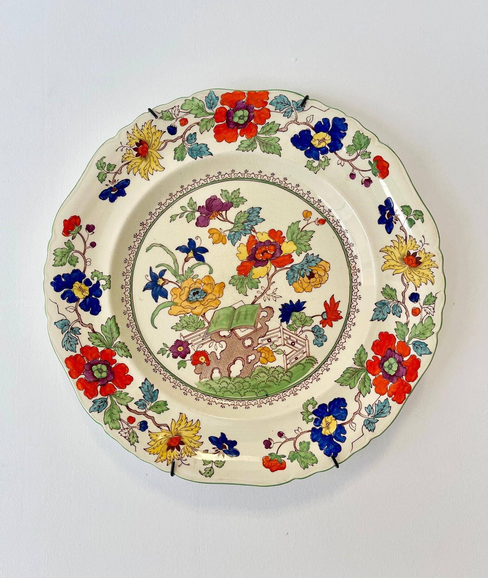 Masons Green Bible Pattern Ironstone China Plate - Etsy