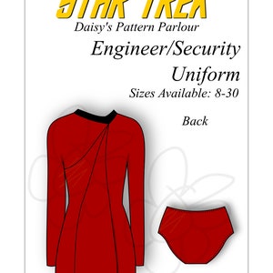 6627 PDF Star Trek Sewing Pattern TOS Eng Security Dress Uniform ...