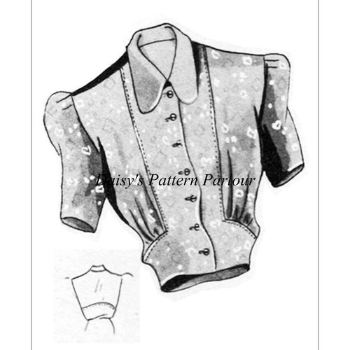 Vintage Sewing Pattern 1940s French Blouse or Jacket in Any - Etsy