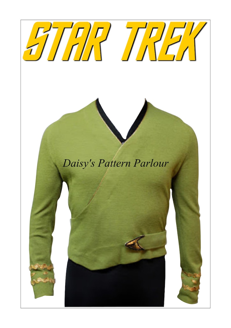 0215 Male Shape PDF Star Trek Sewing Pattern TOS Captain Tunic Uniform ...