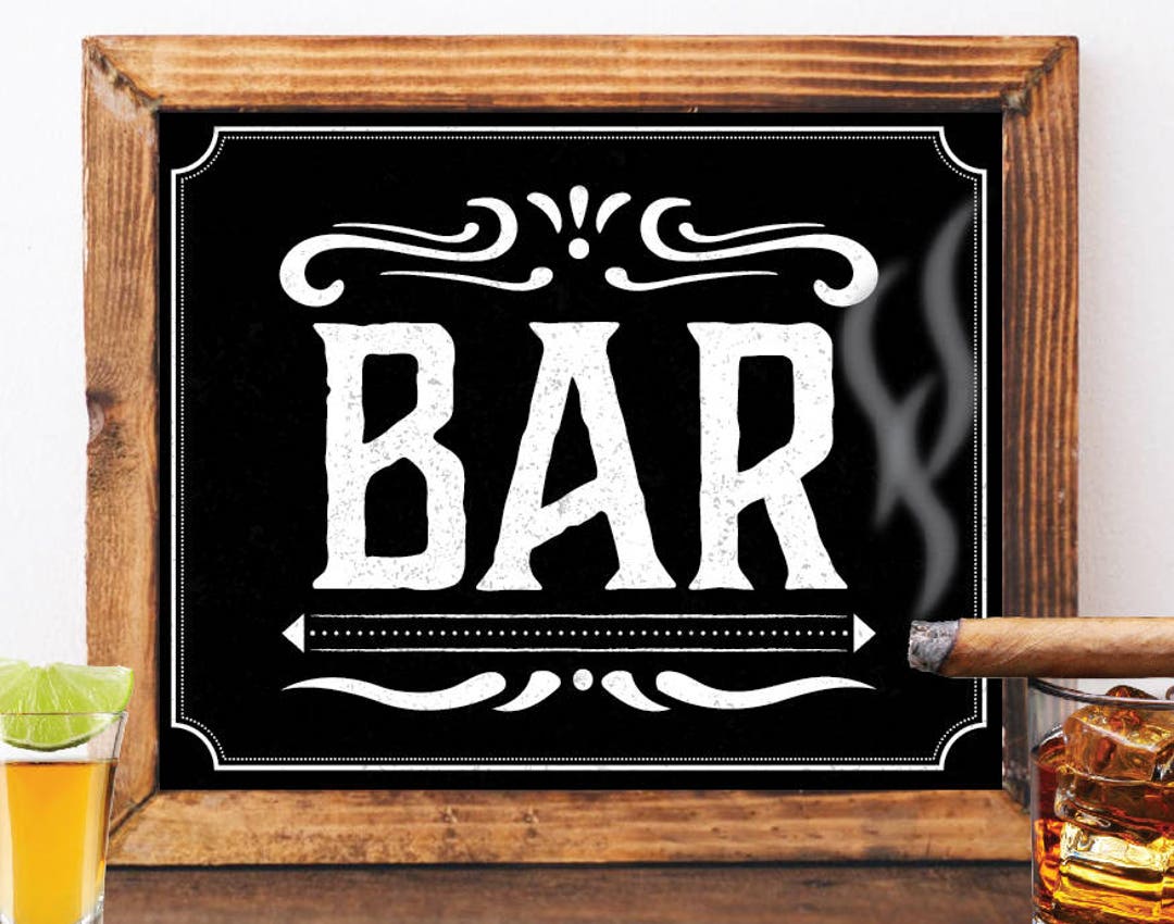Open Bar Sign Bar Sign Party Sign Chalkboard Wedding Signs Jack Daniels ...