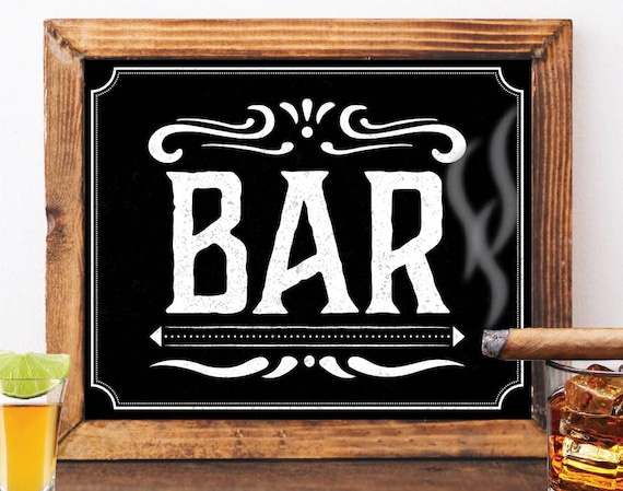 Open Bar Sign Bar Sign Party Sign Chalkboard Wedding Signs | Etsy