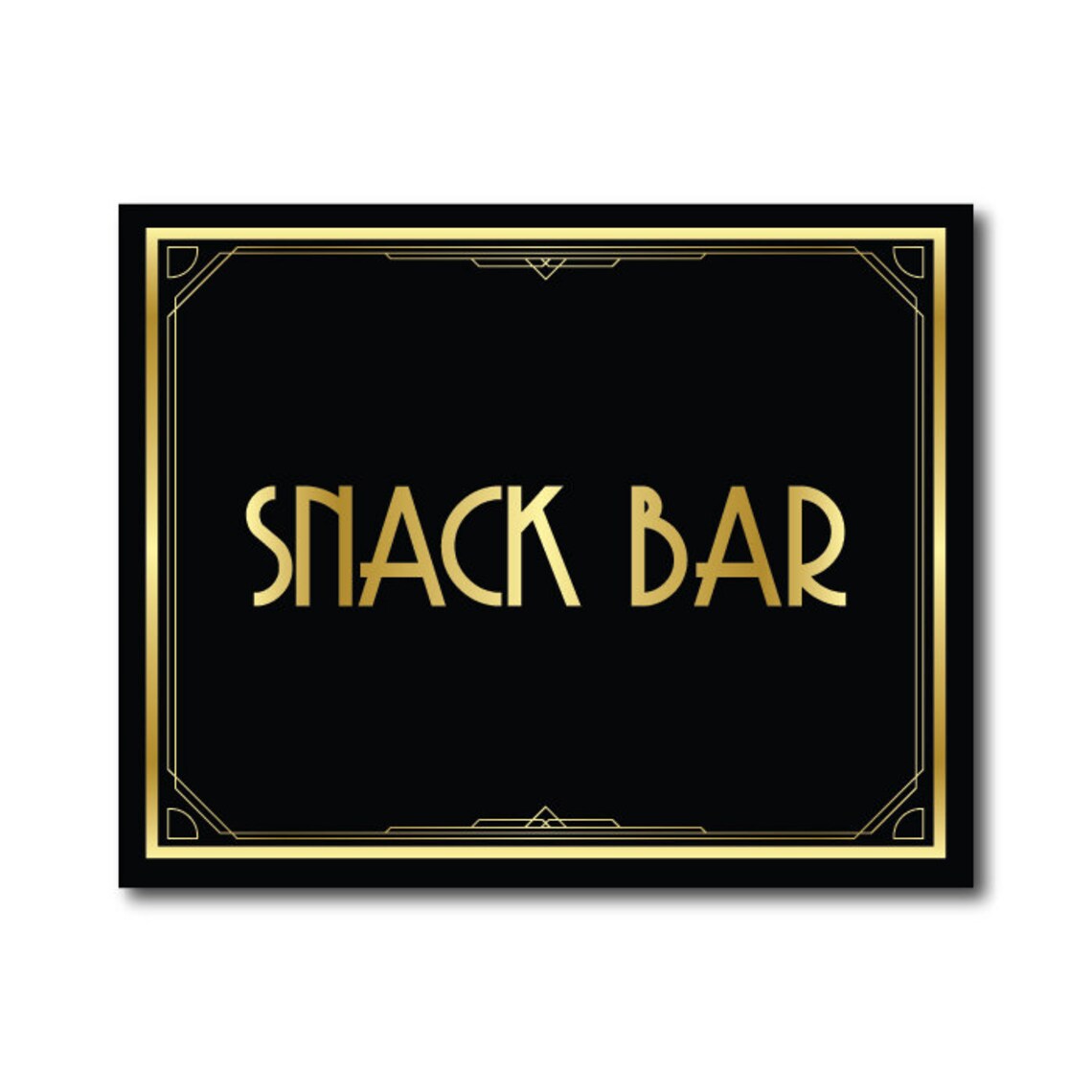 SNACK BAR Sign, Great Gatsby Snack Bar, Art Deco Snack Bar Sign ...