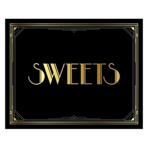 Sweets Sign, Sweets Table, Sweets Table Sign, Sweets, Great Gatsby ...