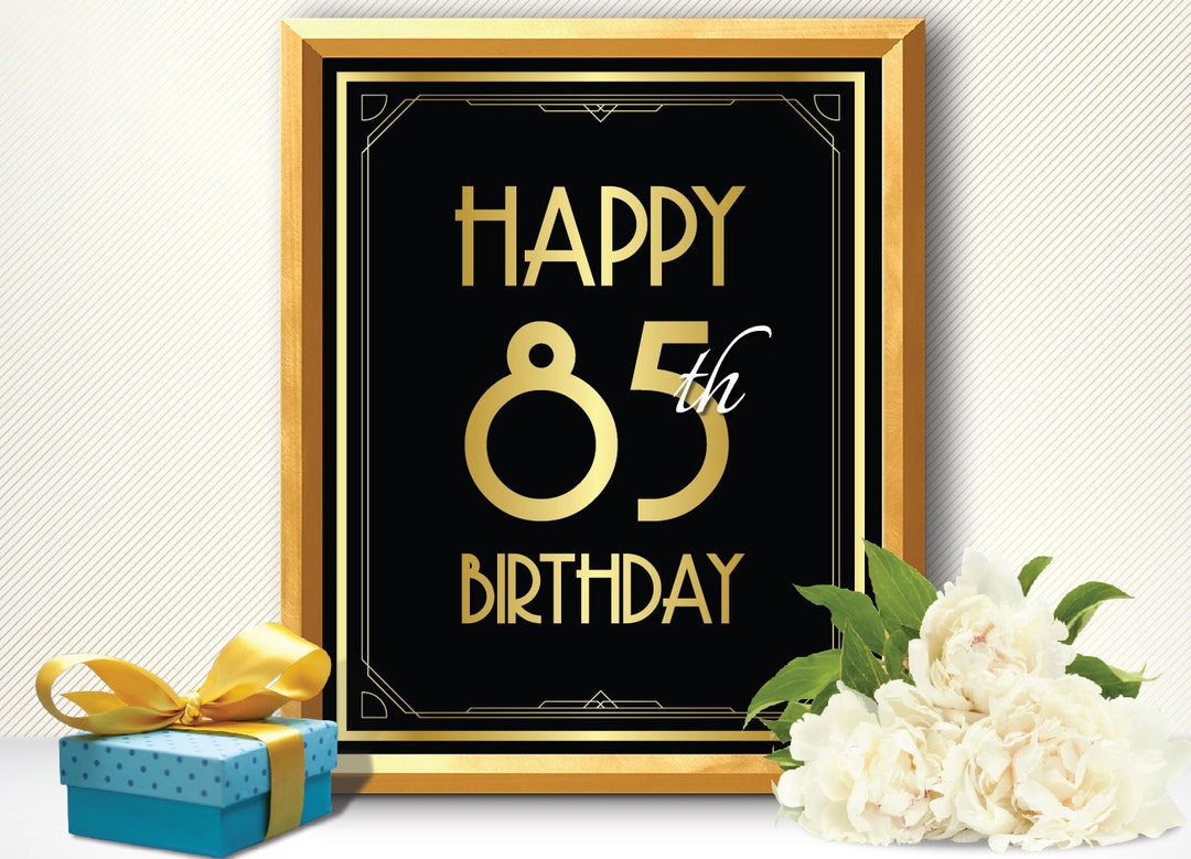 Happy 85th Birthday, 85th Birthday Decoration, 85th Birthday, 85th ...