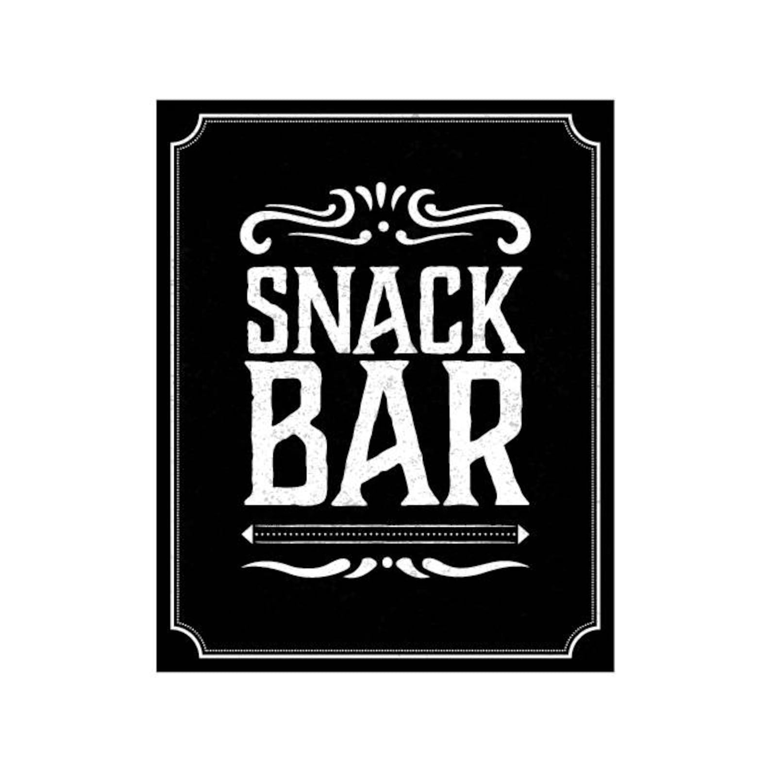 Snack Bar Schild Party Schild Kreidetafel Schilder Hochzeit Dekoration ...