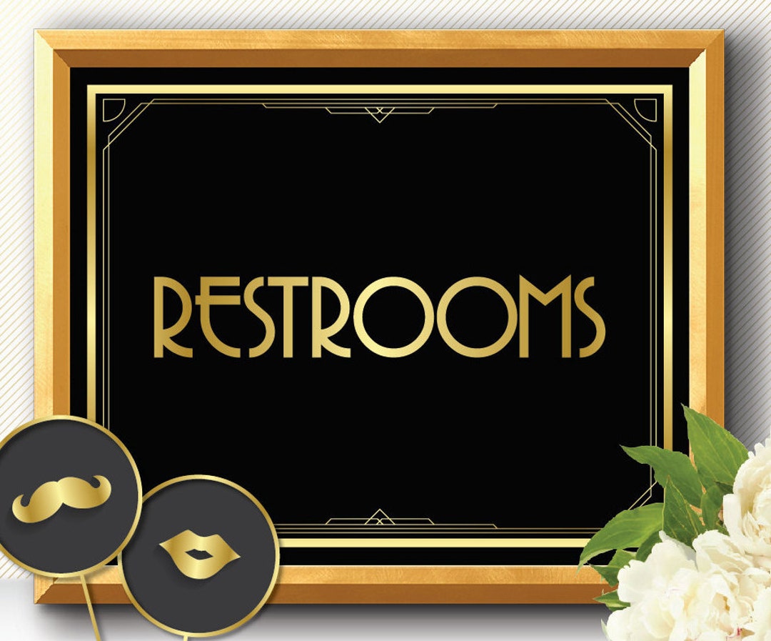 Restroom Sign Wc Sign Toilet Sign Restroom Signs Restroom Door Sign Wc ...