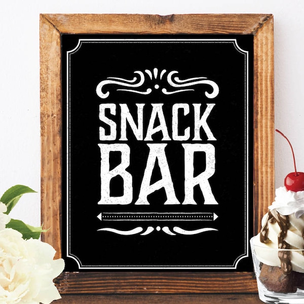 Snack Bar Sign - Etsy