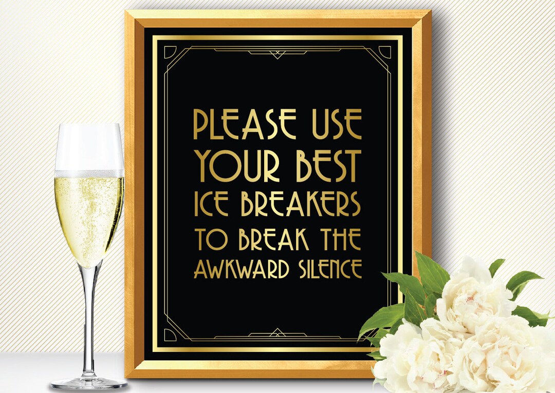 ICE BREAKER, Bar Sign, Bar Decor, Bar Table, Bar Decorations, Gatsby ...