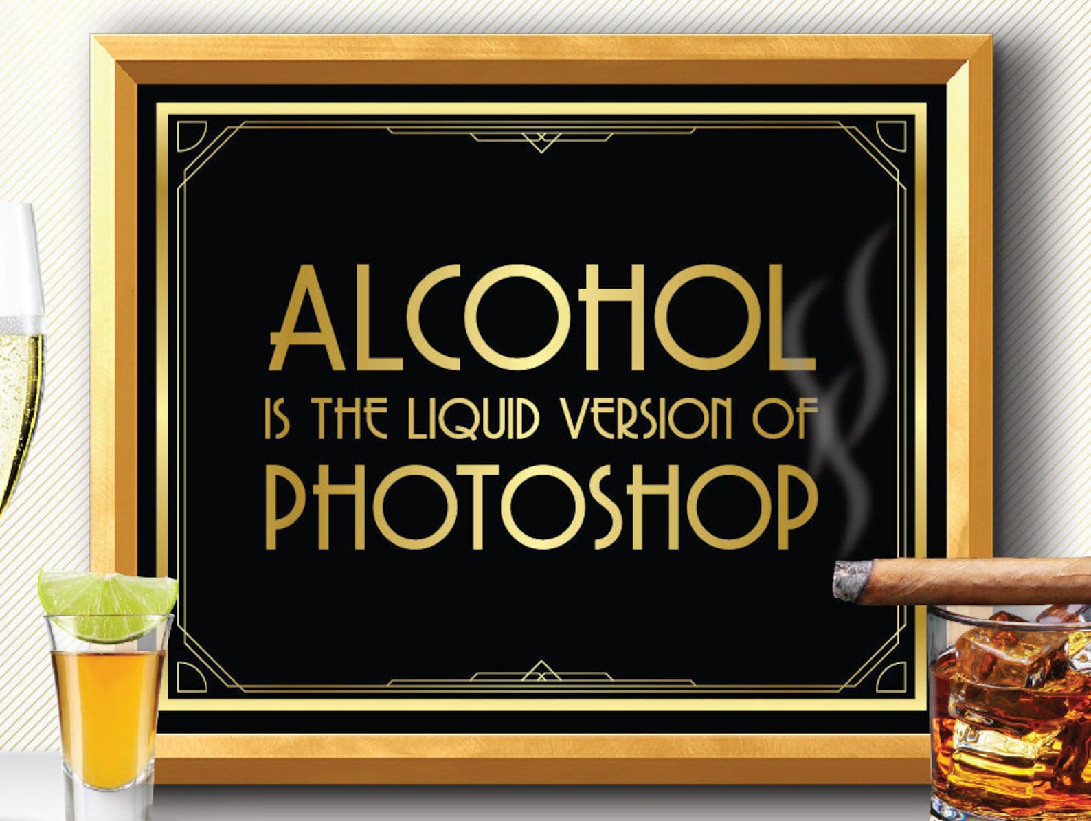 Alcohol Sign, Bar Sign, Drink Sign, Bar Decorations, Great Gatsby Drink ...