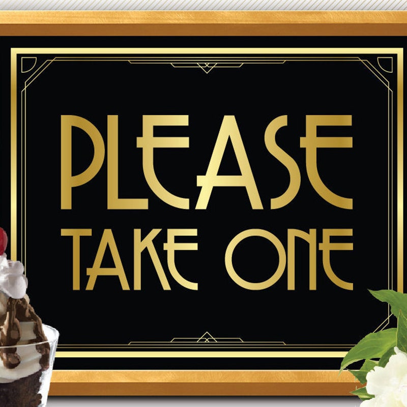Please Take One Sign - Etsy