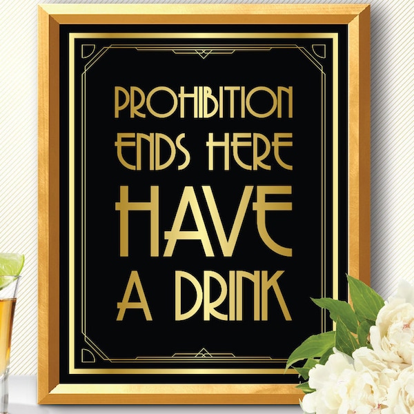 Prohibition Era Sign - Etsy
