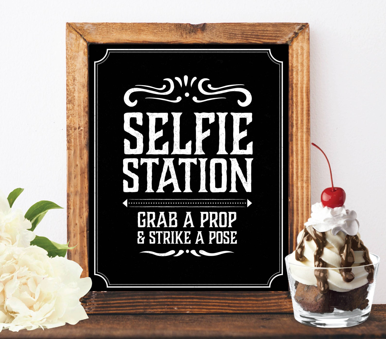 Selfie Station Sign Chalkboard Wedding Signs Selfie Station - Etsy