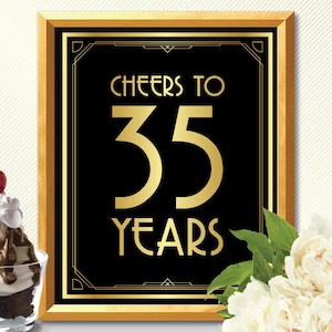 HAPPY BIRTHDAY Sign, Printable Happy Birthday Sign, Art Deco Happy ...