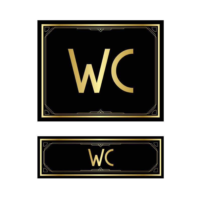 Toilet Sign Wc Sign Restroom Sign Restroom Signs Restroom Door Sign Wc ...