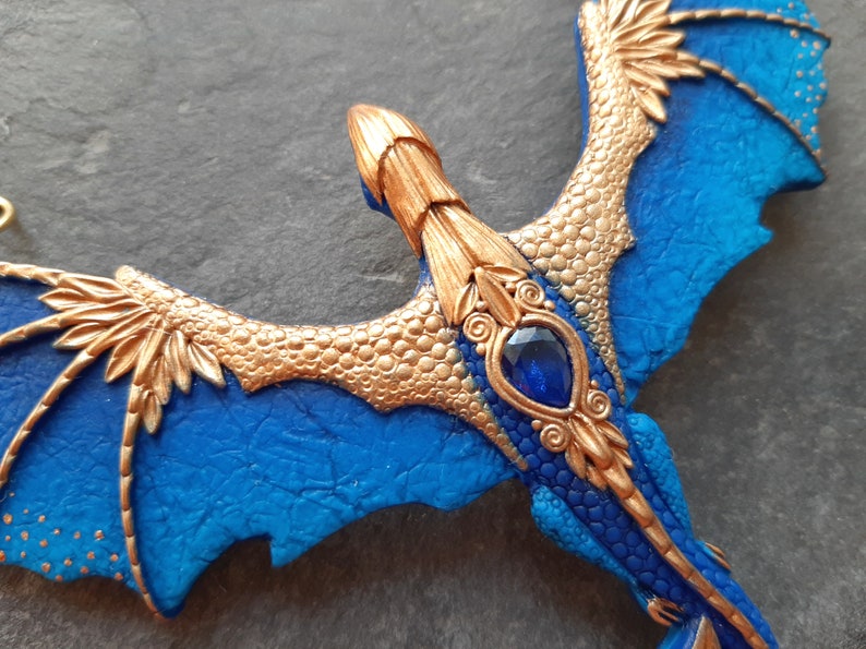 Blue Dragon Necklace - Etsy