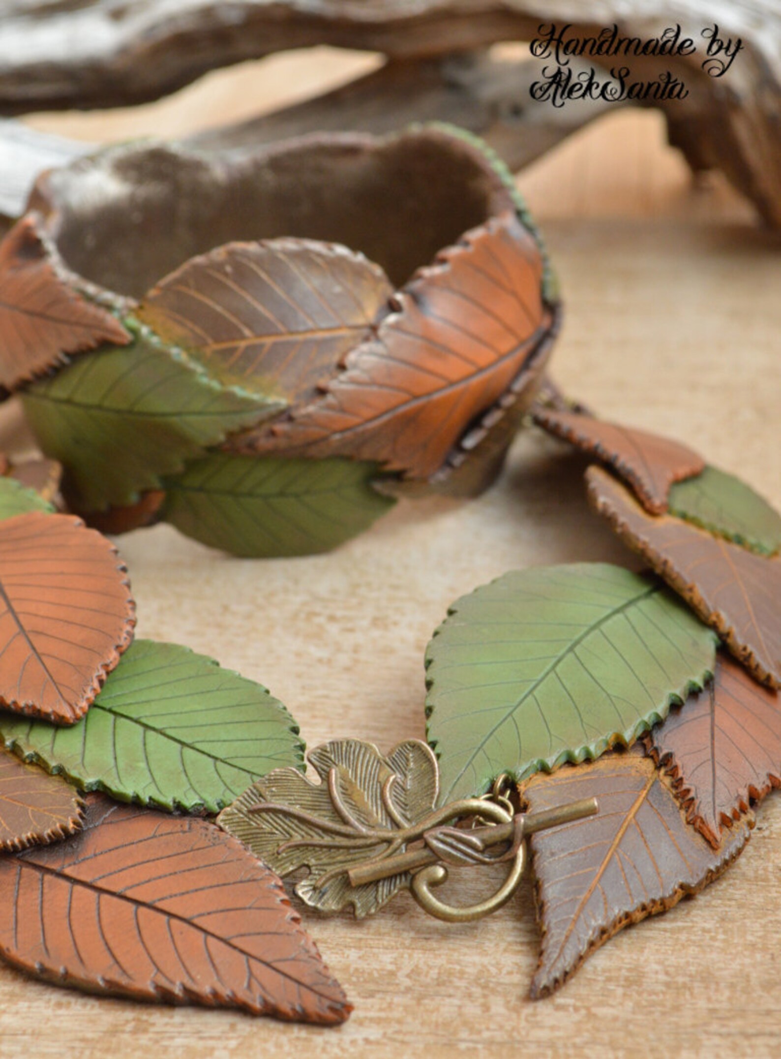 Fall Leaf Jewelry Polymer Clay Jewelry Leaf Necklace Leaf | Etsy