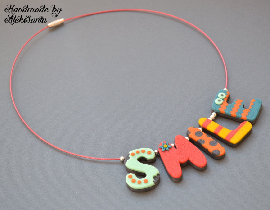 Inspirational Smile Necklace Bright Necklace Summer Necklace - Etsy