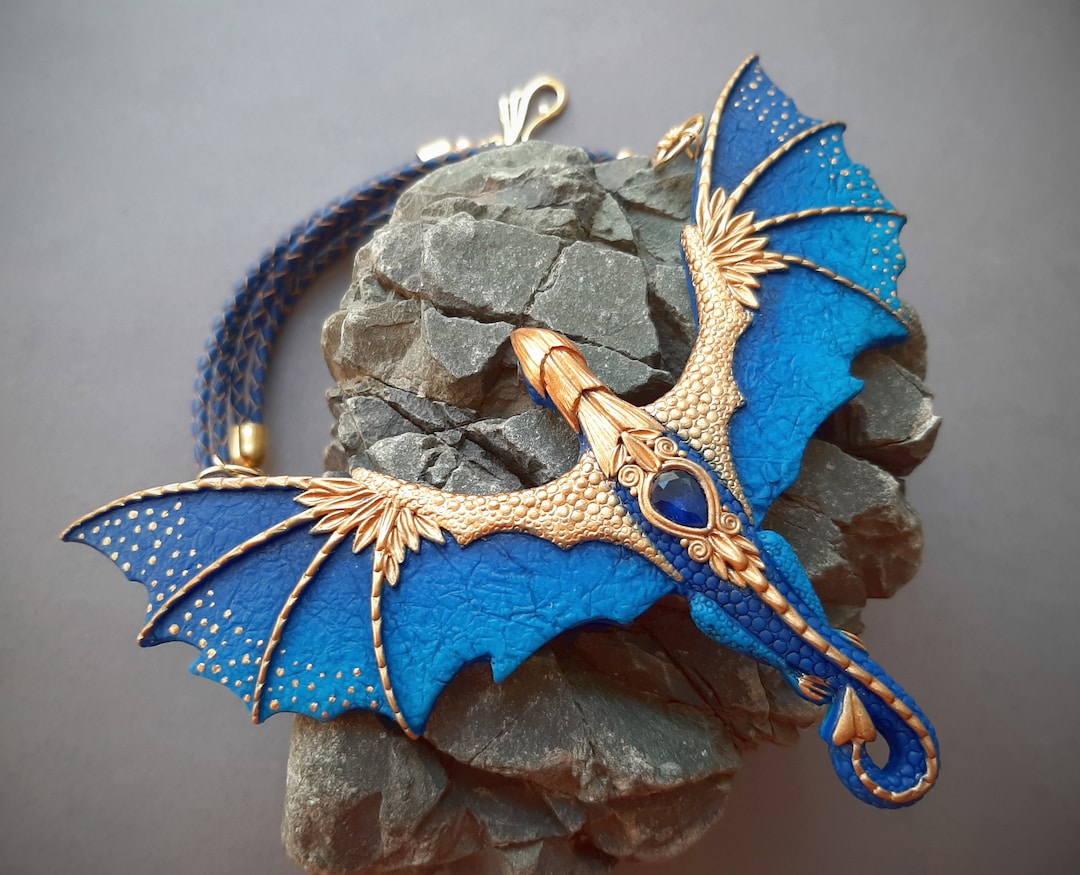 Blue Dragon Necklace - Etsy