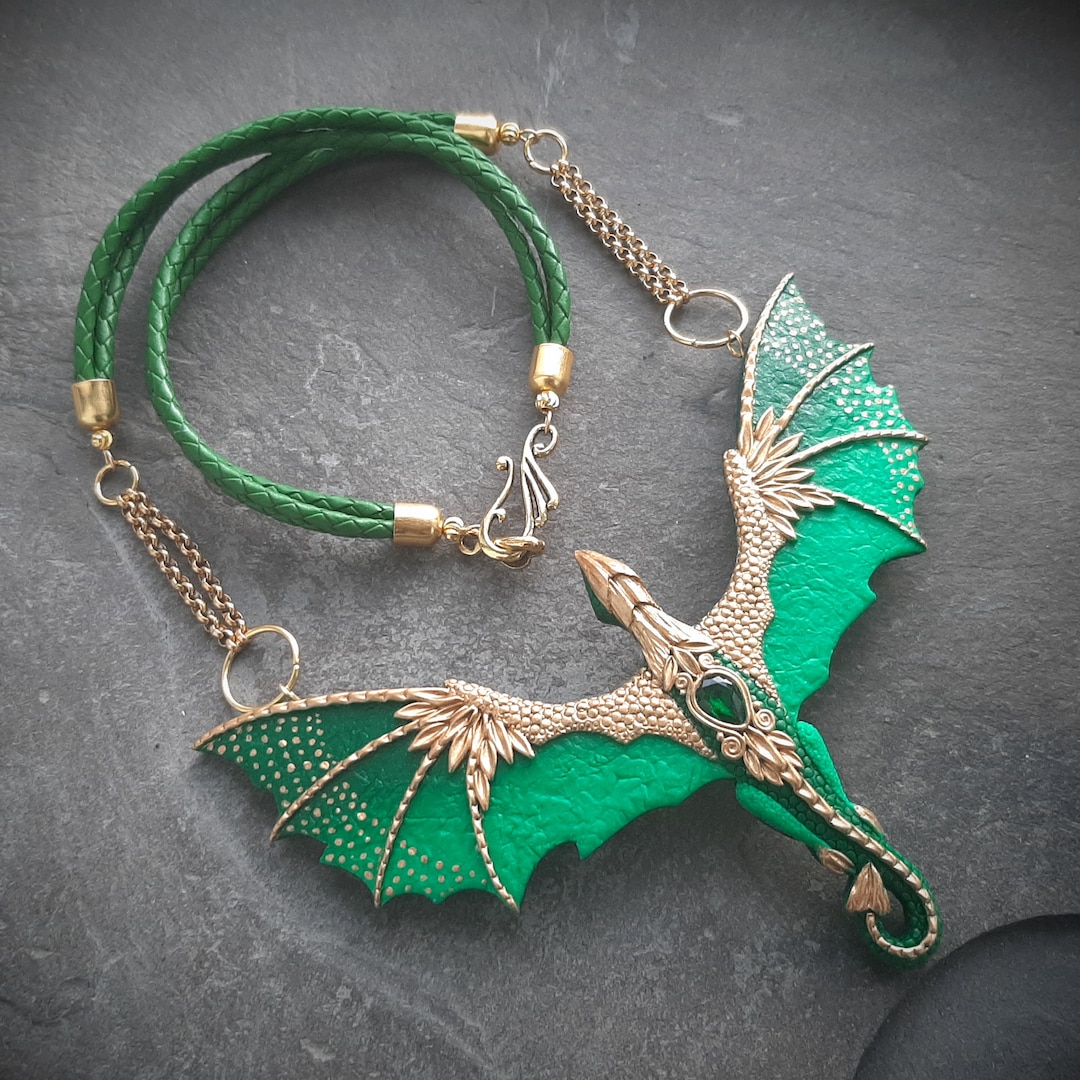 Green Dragon Necklace - Etsy