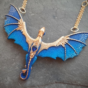 Blue Dragon Necklace - Etsy